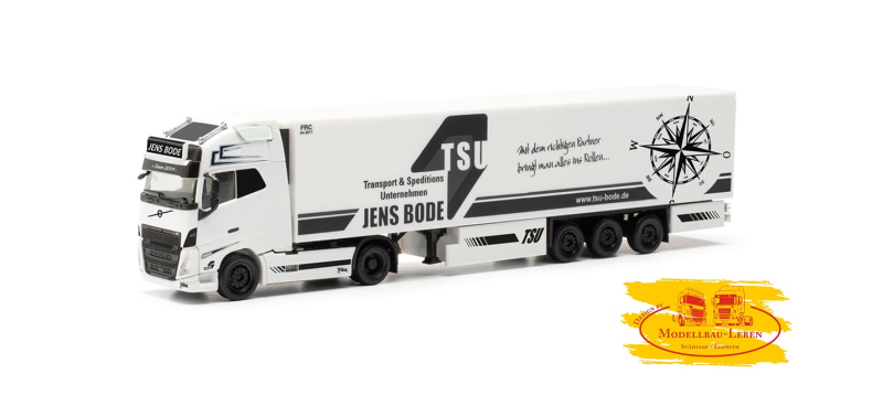 Herpa 317528 Jens Bode TSU, Volvo FH GL XL 2020 vollverspoilert Euro ...