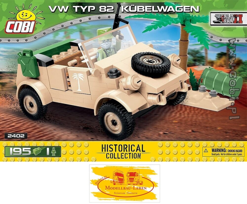 Cobi 2402 Historical Collection World War II VW typ 82 Kübelwagen ...
